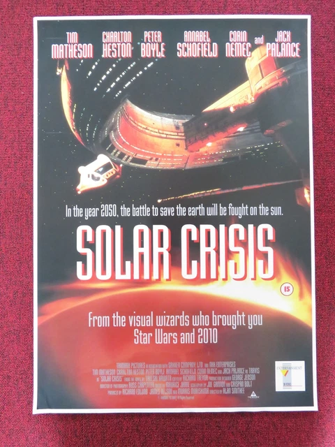 SOLAR CRISIS VHS Poster Rolled Charlton Heston Tim Matheson 1990 £19.99 ...