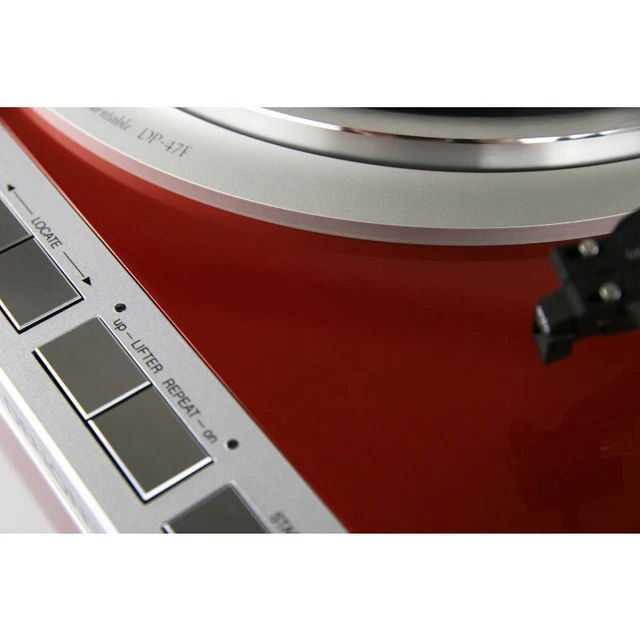 RESTORED DENON DP-47F Turntable Fully Automatic Caliente Red High Gloss ...