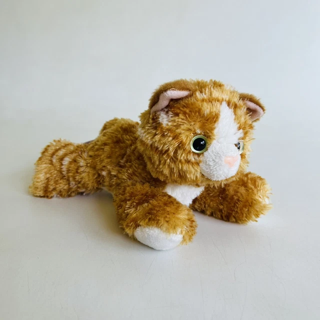 AURORA SOFT TOY Cuddly Plush Ginger White Cat Kitten Stuffed Animal ...