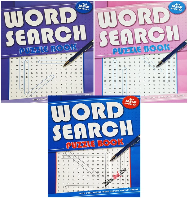 A4 LARGE PRINT Word Search Puzzle Books - Trivia - 28 Puzzles In Each ...