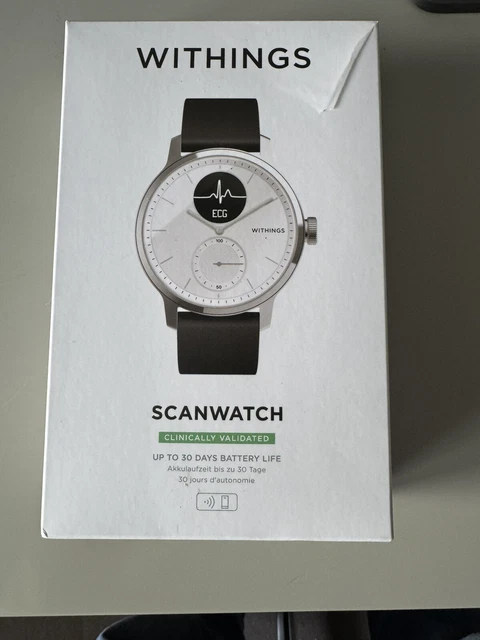 WITHINGS SCANWATCH 42MM White Face with Titanium Milanese Strap £145.00 ...