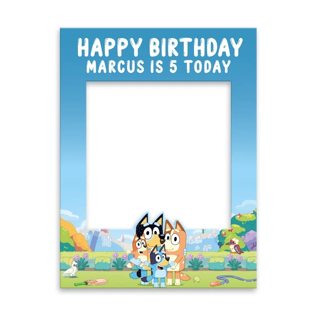 BLUEY SELFIE FRAME Social Media Photo Board Childrens Birthday Party ...