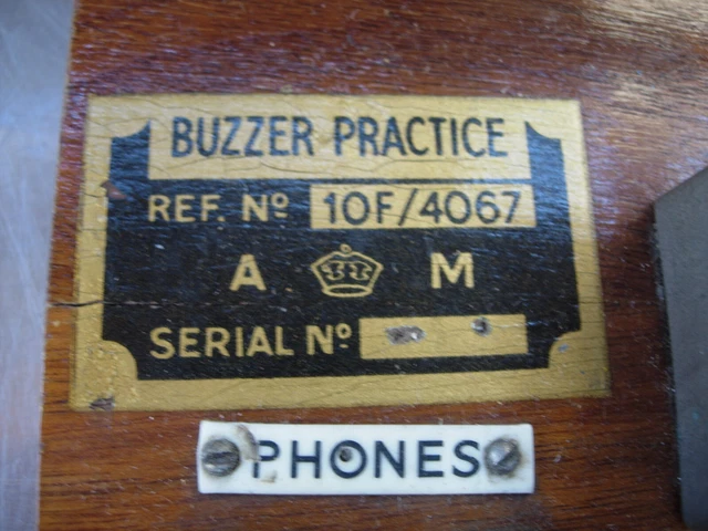 ORIGINAL RAF AIR Ministry Morse Key Buzzer Practice AM Ref 10F/4067 £38 ...