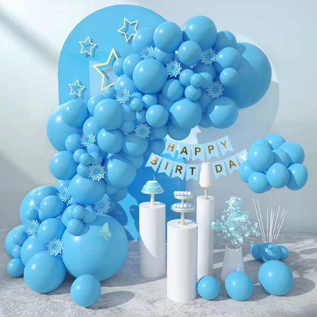 LOT DE 100 ballons bleus pour fête d'anniversaire ballons en latex 100 % natu... EUR 37,71 ...