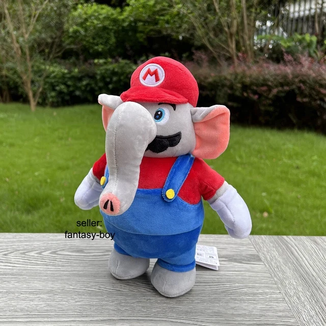 2X SUPER MARIO Bros Wonder Plush Elephant Luigi Mario Stuffed Toy Doll ...