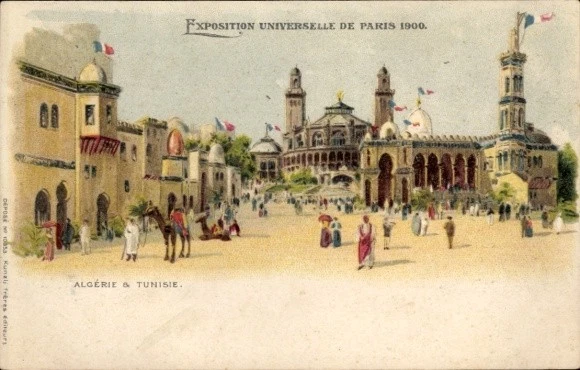LITHO PARIS, EXPO 1900, Algérie et Tunisie, Weltausstellung - 11182047 ...