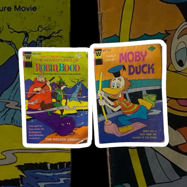 WALT DISNEY'S ROBIN Hood & Moby Duck Comic Books - Vintage- Whitman Classics- £4.77 - PicClick UK