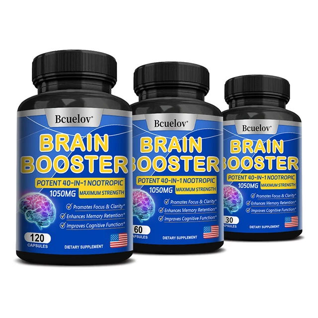 BRAIN BOOSTER NOOTROPICS Mental Focus Concentration Cognitive Enhancer ...