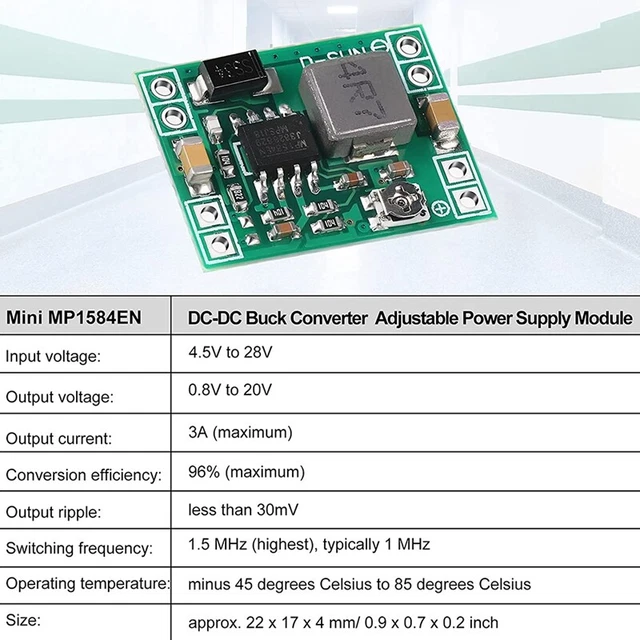 20 PCS MP1584EN DC-DC Buck Converter Adjustable Supply Module 24V to 12V4116 $28.29 - PicClick AU