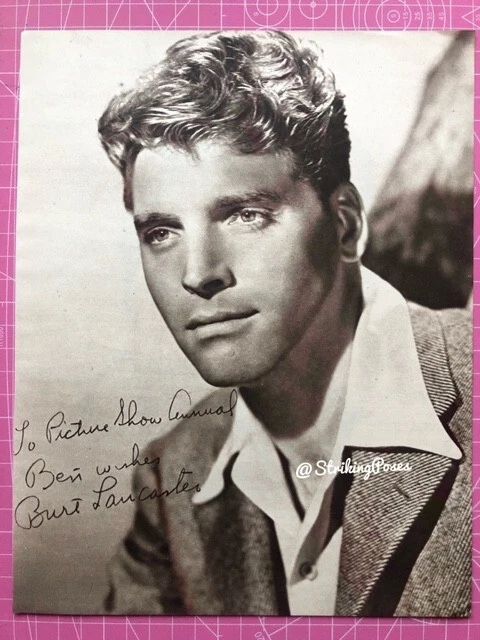 VINTAGE MAGAZINE CLIPPING 1950s BURT LANCASTER LOUIS HAYWARD 8x10 film ...