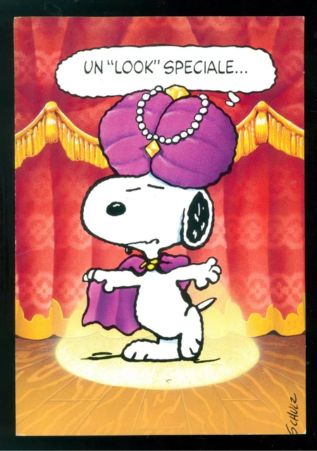 PEANUTS SCHULZ SNOOPY Biglietto Auguri Gift Card Grande Hallmark Anni ...