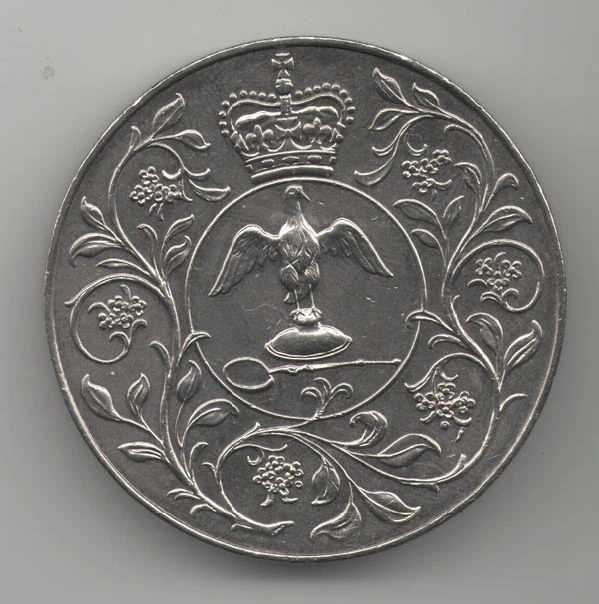 1977 SILVER JUBILEE Vintage Coin Queen Elizabeth II King Charles III ...