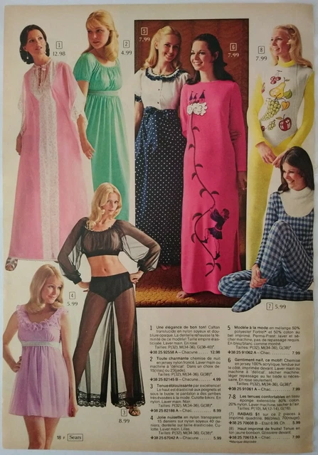 1973 VINTAGE PAPER PRINT AD sexy women lingerie underwear sleepwear ...