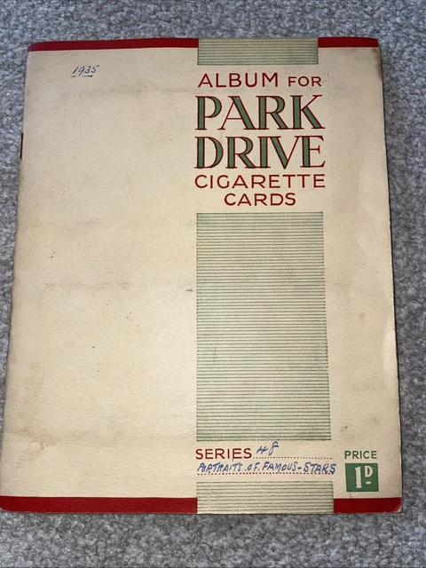 ALBUM FOR PARK DRIVE Cigarette Cards.-Portraits of Famous -Stars 1935 £ ...