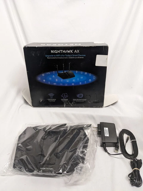 NETGEAR - NIGHTHAWK AX2400 Dual-Band Wi-Fi Router - Black - Good $49.97 ...