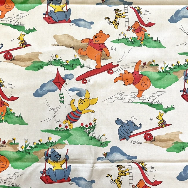 VINTAGE SEARS DISNEY Winnie The Pooh Fabric Piglet Roo Tigger Heffalump ...
