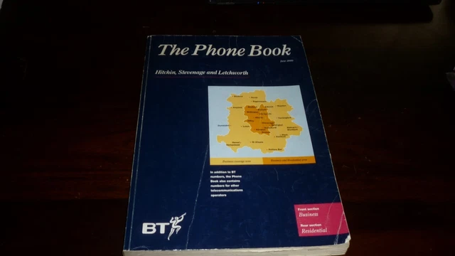 BT THE PHONE Book Hitchin, Stevenage & Letchworth, June 2000. £4.99 ...