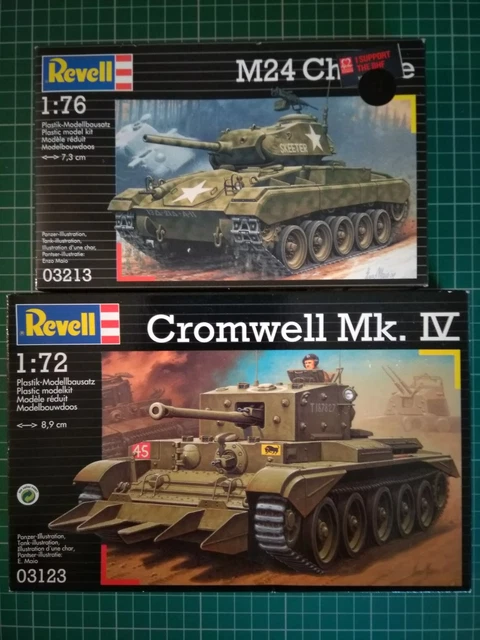 REVELL 1:72-76 SCALE Cromwell Mk.IV Tank & M24 Chaffee Tank (New, boxed ...