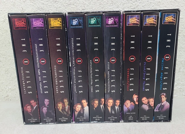 THE X FILES VHS Tape Lot Box Sets Season 1 2 3 Fox Mulder Scully 18 ...