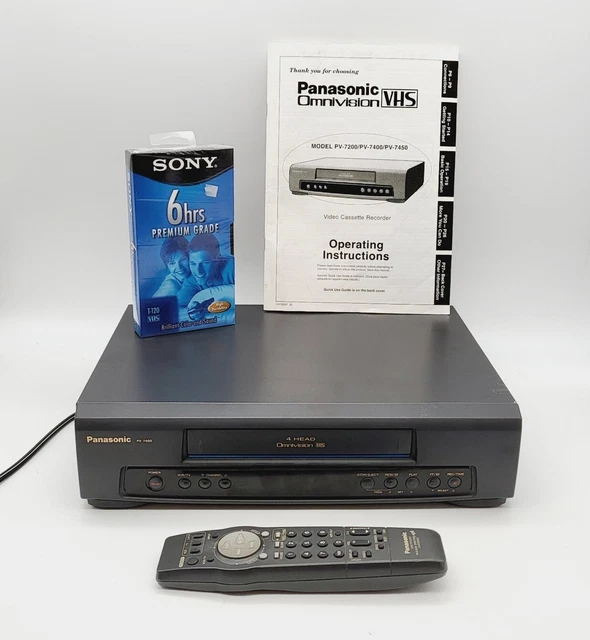 PANASONIC PV-7400 OMNIVISION 4 Head VCR Player VHS Recorder Remote ...