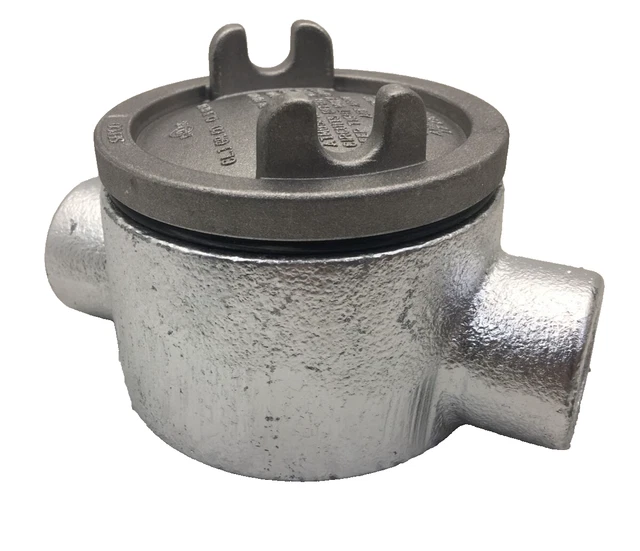 GUAC75 SEPCO FEED Through Round Conduit Outlet Box With Cover And 3/4 ...