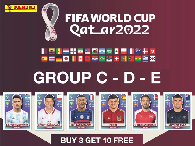 PANINI FIFA WORLD Cup 2022 Sticker Collection Group C - D - E £1.25 ...