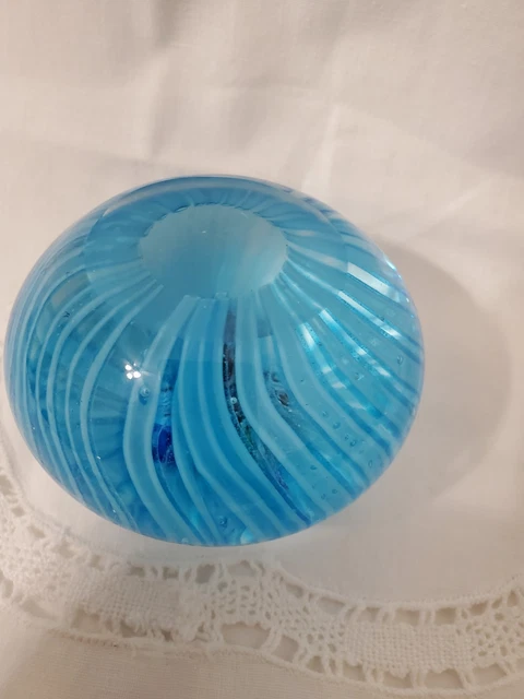 VINTAGE ART GLASS Swirl Millefiori Paperweight - unsigned $44.00 ...