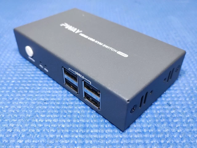 PWAY HDMI KVM Switch 2 Port Dual Monitor Support 4K@30Hz with 2 PC USB ...