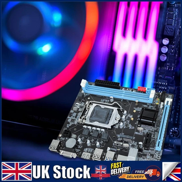 B75 COMPUTER MOTHERBOARD PCI Express X16 X1 Slot 16GB Micro-ATX PC Main ...