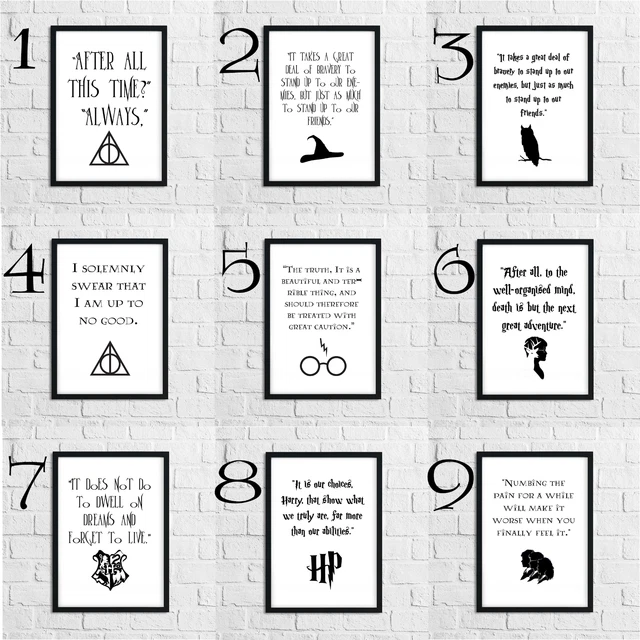 A4 HARRY POTTER Inspiring Life Quote Poster Sign Picture Wall Art Gift ...