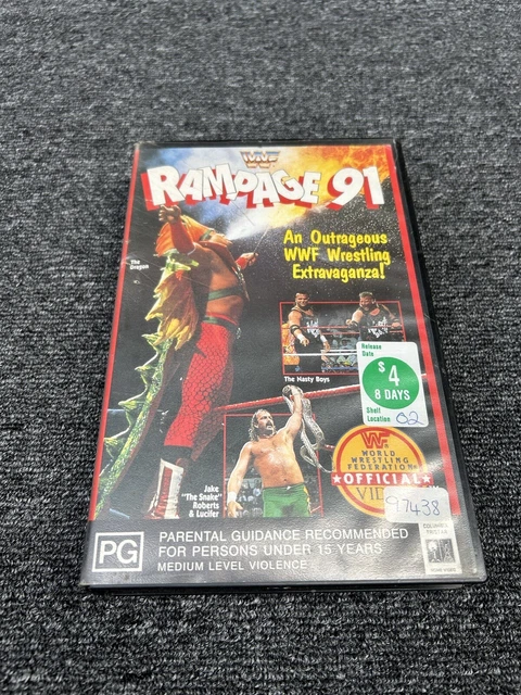 RAMPAGE 91 WWF Wrestling VHS Video Tape Vintage 90s WCW WWE Big Box $15 ...