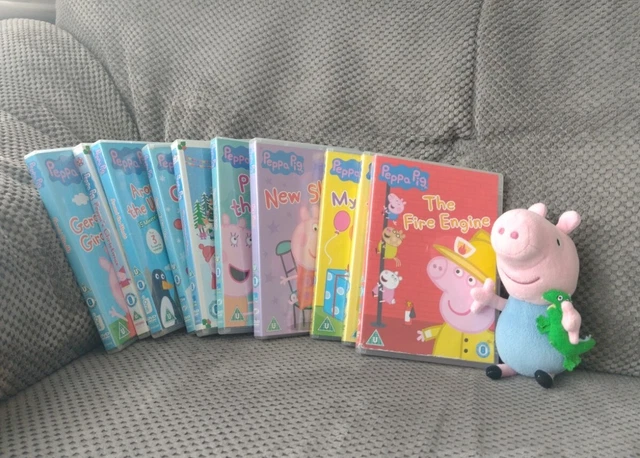 PEPPA PIG BROTHER George With Dinosaur TY Plush Toy and DVD bundle £12. ...