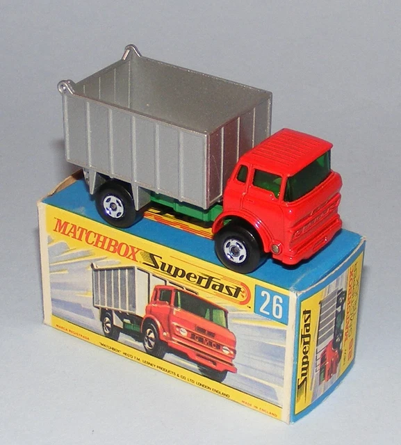 MATCHBOX SUPERFAST #26A CAMION RIBALTABILE GMC CON NUMERO FUSO AL ...