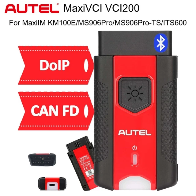 AUTEL MAXIVCI V200 Bluetooth VCI Diagnostic Interface For KM100 MS906 ...
