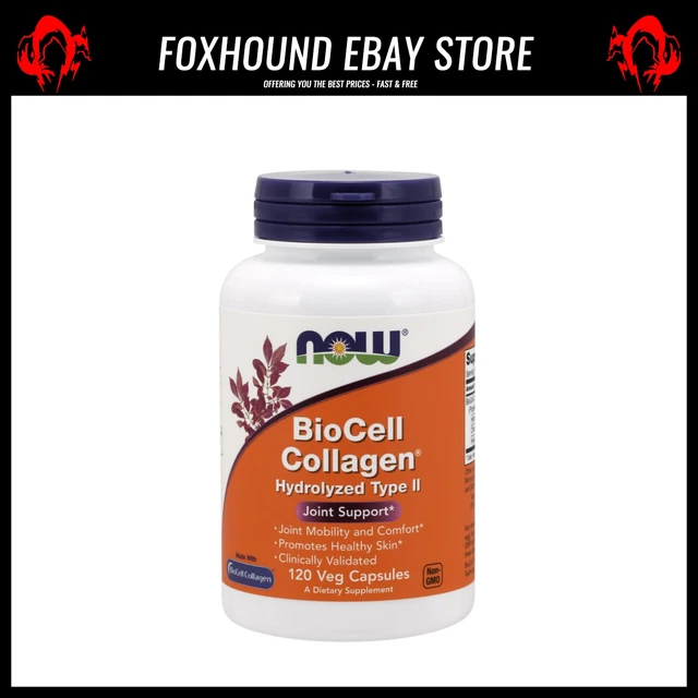 NOW FOODS BIOCELL Collagen Hydrolyzed Type Ii - 120 Vcaps £37.59 ...
