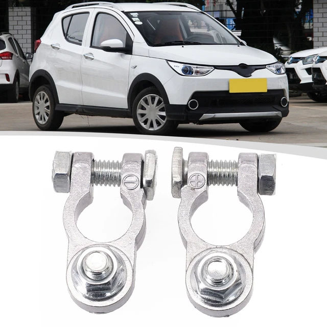 POSITIVE AND NEGATIVE Battery Terminal Clamp Clip Enhanced Conductivity ...