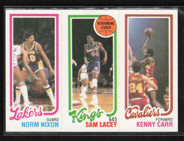1980 TOPPS #54/123/141 Norm Nixon/Sam Lacey/Kenny Carr RC, TL EX EUR 4 ...