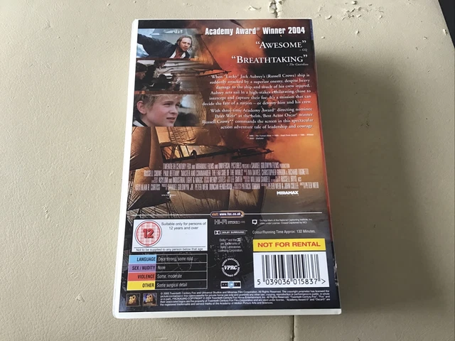 MASTER & COMMANDER Starring Russell Crowe - VHS Video Movie Cassette ...