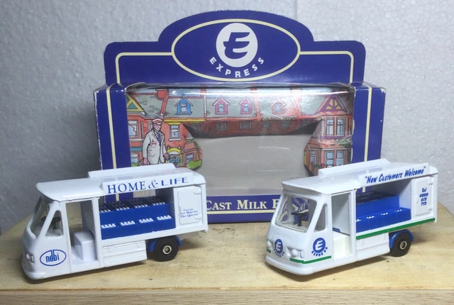2 PAPILLON TOYS Wales & Edwards Electric Milk Floats Express Dairies ...