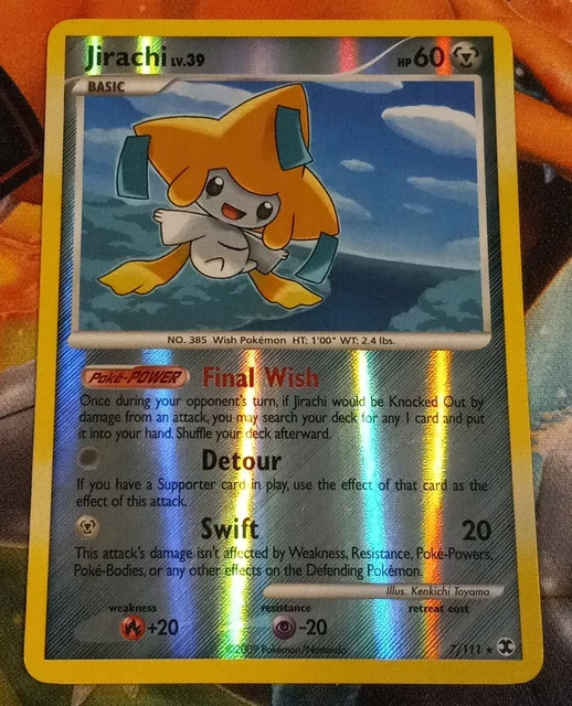 CARTE RARE JIRACHI 7/111 Reverse Holo - Pokémon TCG Platinum Rising Rivals 2009 EUR 7,08 ...