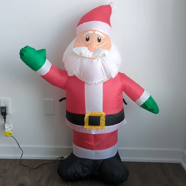GEMMY SANTA 3.5 Ft Tall LED Airblown Inflatable Lights Up, tested works ...