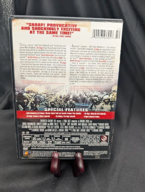 THE SIEGE DVD 1998 Martial Law Edition Widescreen Bruce Willis $6.00 ...
