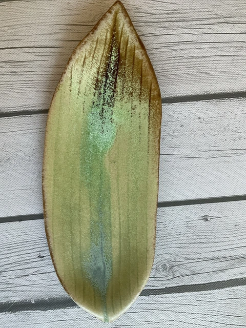 STUDIO ART POTTERY Sushi Tapas Dish Plate Leaf Decorative Handmade £5.21 - PicClick UK