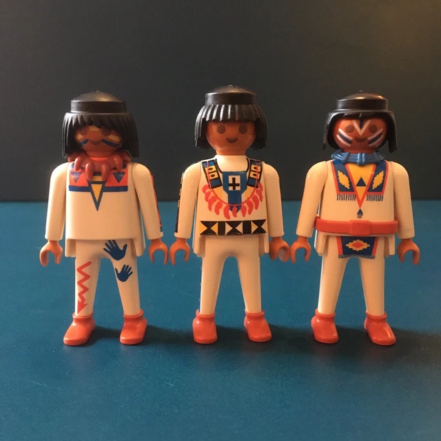 PLAYMOBIL WESTERN: NATIVE American Men Figures Trio - Cream EUR 6,97 ...
