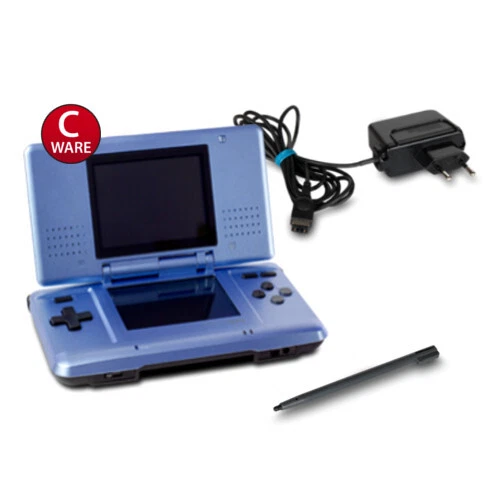 ORIGINAL NINTENDO DS à Main Console En Métallique Bleu Clair + Câble ...