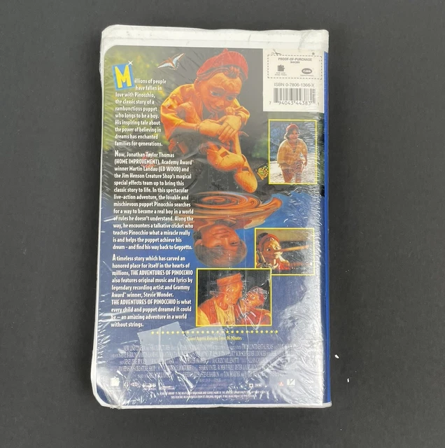 THE ADVENTURES OF Pinocchio VHS hologram cover 1996 - Clamshell New ...
