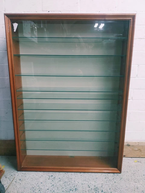 LARGE GLASS FRONTED display case with adjustable shelves £75.00 ...