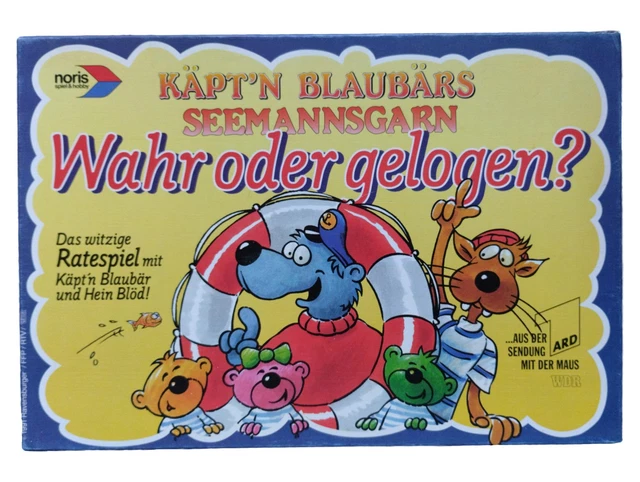 NORIS KÄPT'N BLAUBÄR Quizspiel Wahr oder Gelogen Familienspiel Kinder ...