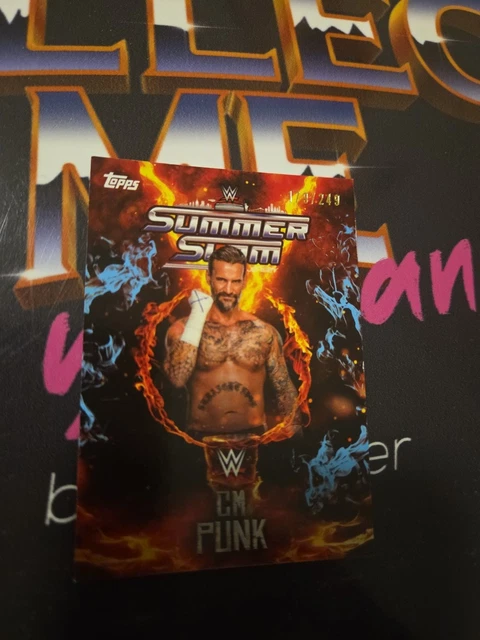 TOPPS WWE CM Punk Summerslam 2025 numbered /249 Wrestling Trading Card WWF EUR 11,95 - PicClick DE