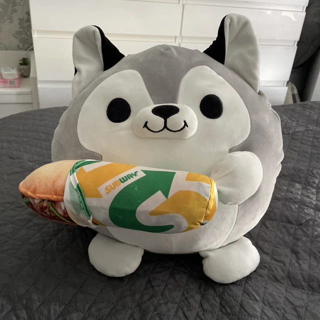 ZURU SNACKLES NIGEL the Husky Holding Subway Sandwich Snack Food Soft ...